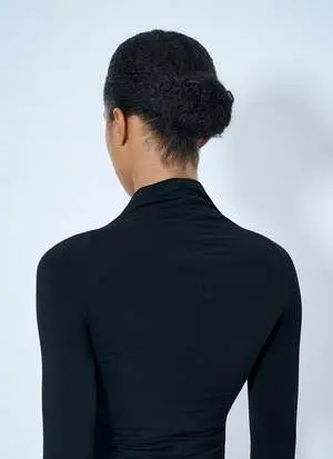 Rick Owens Jersey Ls Prong Top - Black
