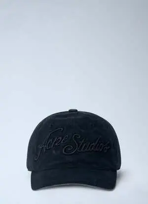 Acne Studios Embroidered Logo Cap - Black