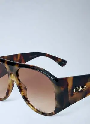 Chloé Aviator Sunglasses With Gradient Lenses - Multicolor