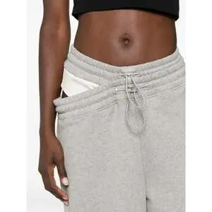 Attico Grey Cotton Lyocell Track Pants - Gray