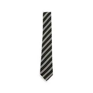 Saint Laurent Diagonal Stripe Neck Tie - Black