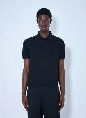 Moncler Piqué Polo Shirt - Black