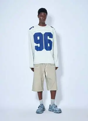 Acne Studios Wide-leg Denim Shorts - Cream