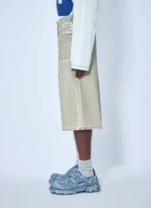 Acne Studios Wide-leg Denim Shorts - Cream