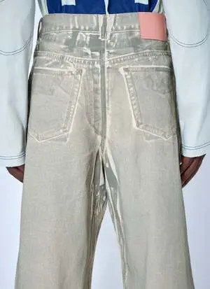 Acne Studios Wide-leg Denim Shorts - Cream