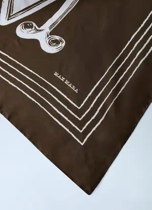Max Mara Geometric Print Silk Scarf