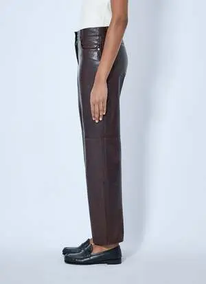 Max Mara Leather Wide-leg Trousers