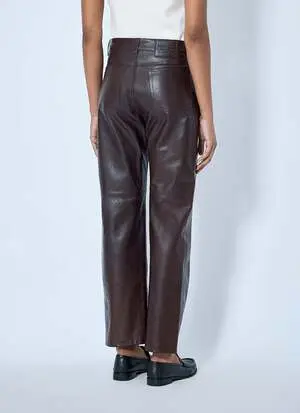 Max Mara Leather Wide-leg Trousers