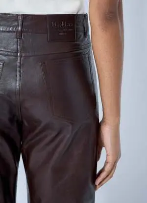 Max Mara Leather Wide-leg Trousers