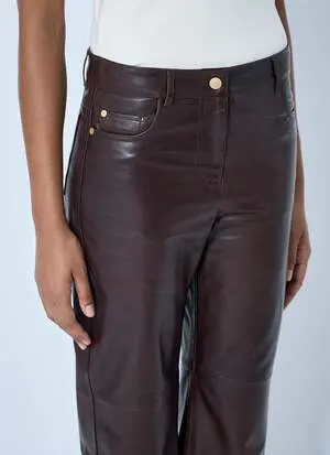 Max Mara Leather Wide-leg Trousers
