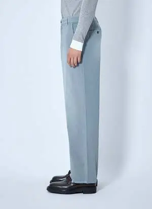 Miu Miu Garment-dyed Twill Pants - Gray