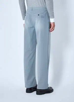 Miu Miu Garment-dyed Twill Pants - Gray