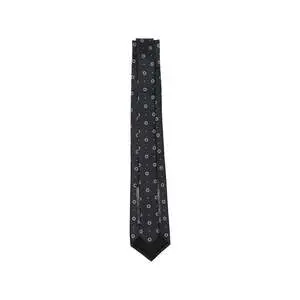 Saint Laurent Silk Patterned Neck Tie