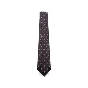 Saint Laurent Silk Jacquard Neck Tie - Red