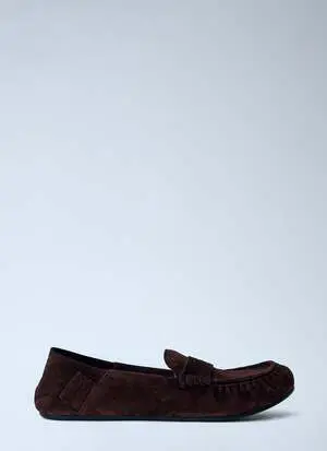 Acne Studios Suede Saddle Loafers - Brown