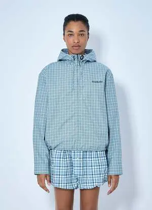Acne Studios Checked Drawstring Hooded Jacket