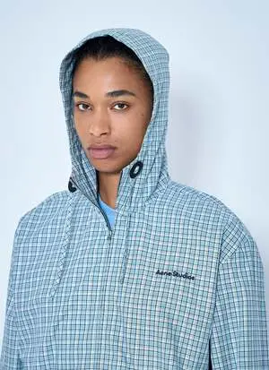 Acne Studios Checked Drawstring Hooded Jacket