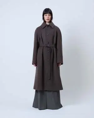 Phoebe Philo Curve Shoulder Coat - Brown
