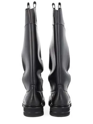 Attico Calf Leather Tall Boots - Black