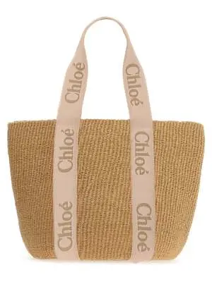 Chloé Borsa Cesto Woody Large - Cream