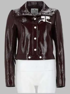 COURREGES Burgundy Cropped Jacket