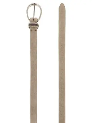 Brunello Cucinelli Suede Calfskin Belt