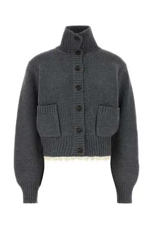 Magda Butrym Dark Grey Wool Cardigan