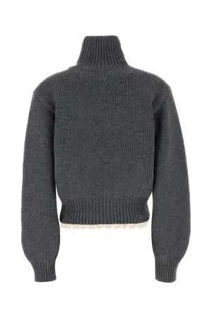 Magda Butrym Dark Grey Wool Cardigan