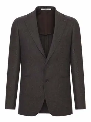 Tagliatore Textured Fabric Blazer Jacket With Two Buttons