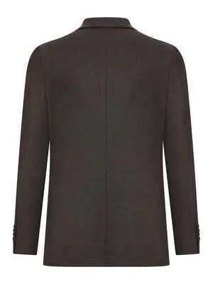 Tagliatore Textured Fabric Blazer Jacket With Two Buttons