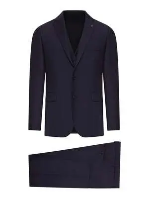 Tagliatore Bruce Tailored Wool Suit With Vest