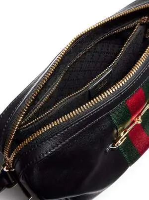 Gucci Horsebit Web Camera Bag Small Size - Black