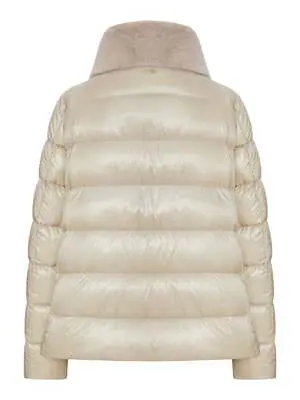 Herno Puffer Jacket With Faux Fur Panel
