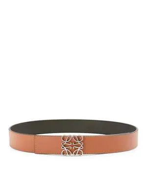 Loewe Anagram Reversible Belt In Smooth Calfskin