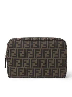 Fendi Beauty Case In Superlight Ff Zucca Fabric - Brown