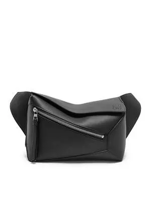 Loewe Small Puzzle Classic Calfskin Leather Bag - Black