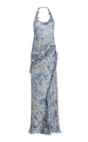 SIR. Lilia Halter Chiffon Maxi Dress