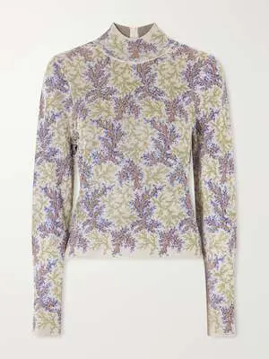 Rabanne Intarsia-knit Turtleneck Sweater