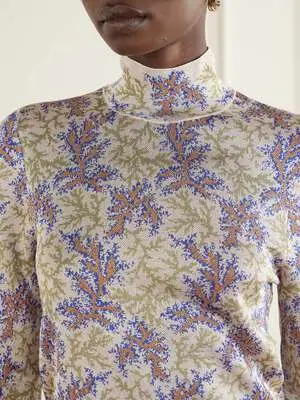 Rabanne Intarsia-knit Turtleneck Sweater