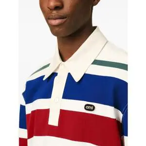 AMI Paris Neutrals Polo Shirts - Cream