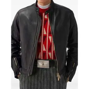 Versace Jackets Leather Jackets - Black