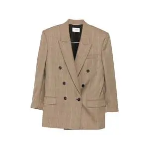 Saint Laurent Jackets Blazers - Brown