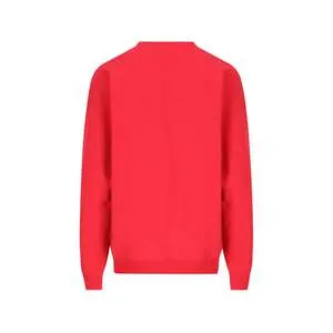 Saint Laurent Crewneck Sweatshirt With Multicoloured Logo Embroidery