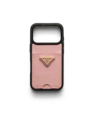 Prada Saffiano Leather Case For Iphone 17 Pro - Pink