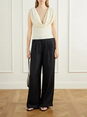 KALLMEYER Meeka Cowl Neck Ribbed Top