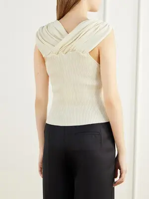 KALLMEYER Meeka Cowl Neck Ribbed Top