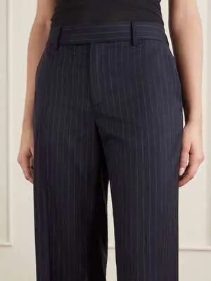 NILI LOTAN Bethany Straight-leg Wool-blend Pants