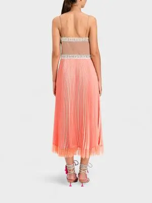 TWINSET Crêpe Midi Dress With Embroidery