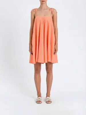 TWINSET Linen Blend Dress - Peach