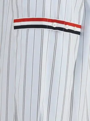 Thom Browne Striped Cotton Shirt With Button-down Collar